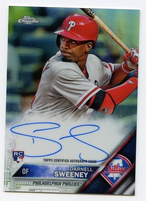 2016 TOPPS CHROME REFRACTOR ROOKIE RC AUTOGRAPH AUTO DARNELL SWEENEY ...