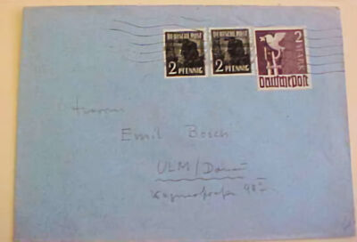 GERMAN 2M DOVE #960,52TX2 NIEDERSAUBACH 22JE1948 CAT 44E ($57.00) 10X ...