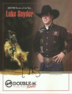 Luke Snyder PBR Professional Bull Riders Autograph 8x11 Signed Photo | eBay