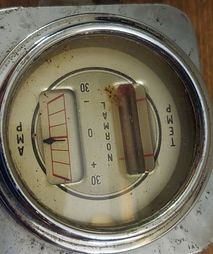 1935 1936 FORD Temp Amp Gauge Cluster 1930s Jalopy Temperature Roadster ...