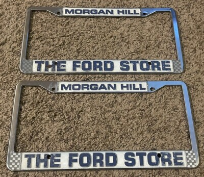 Vintage Morgan Hill, California, The Ford Store Metal License Plate ...