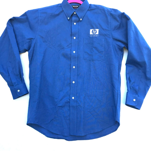 VTG Hp Hewlett-Packard Shirt Mens M Computer Invent Ultraclub Button ...