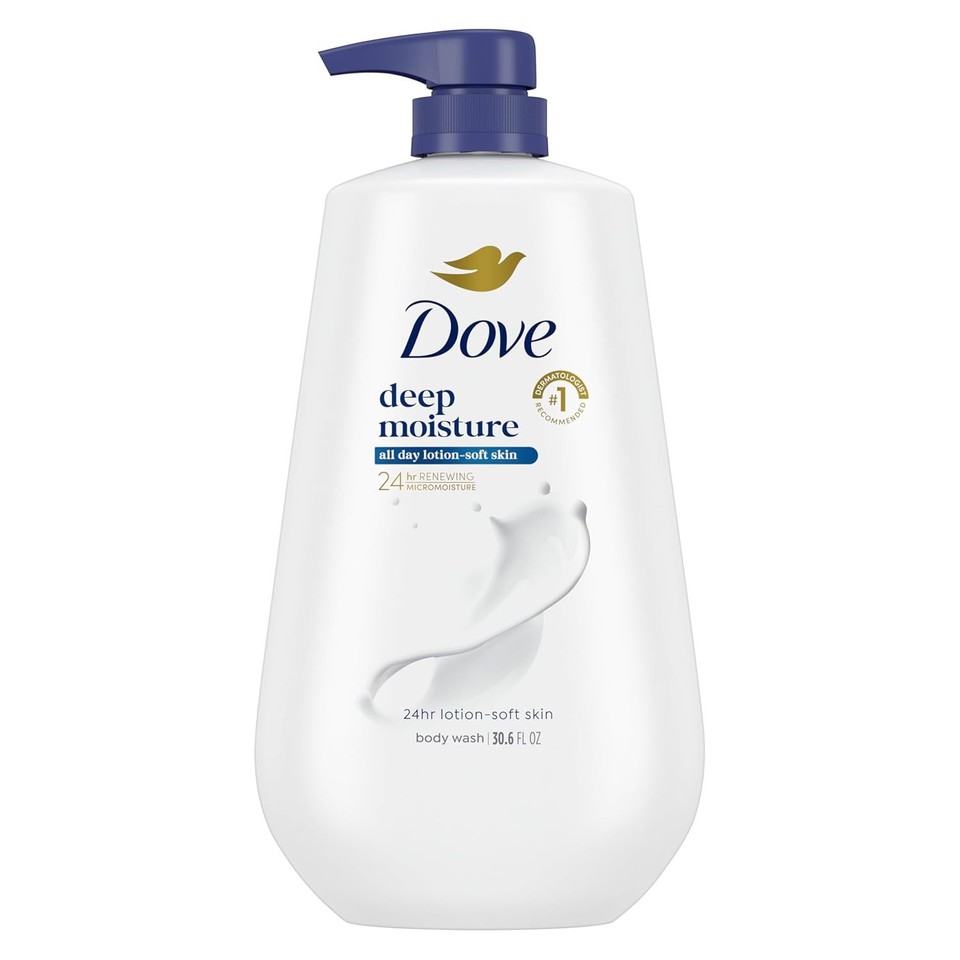 Dove Body Wash with Pump, 30.6 oz – Moisturizing Skin Cleanser ...