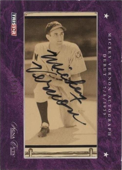 2008 TRISTAR Signa Cuts Cut Autographs - Hidden Treasures Mickey Vernon ...
