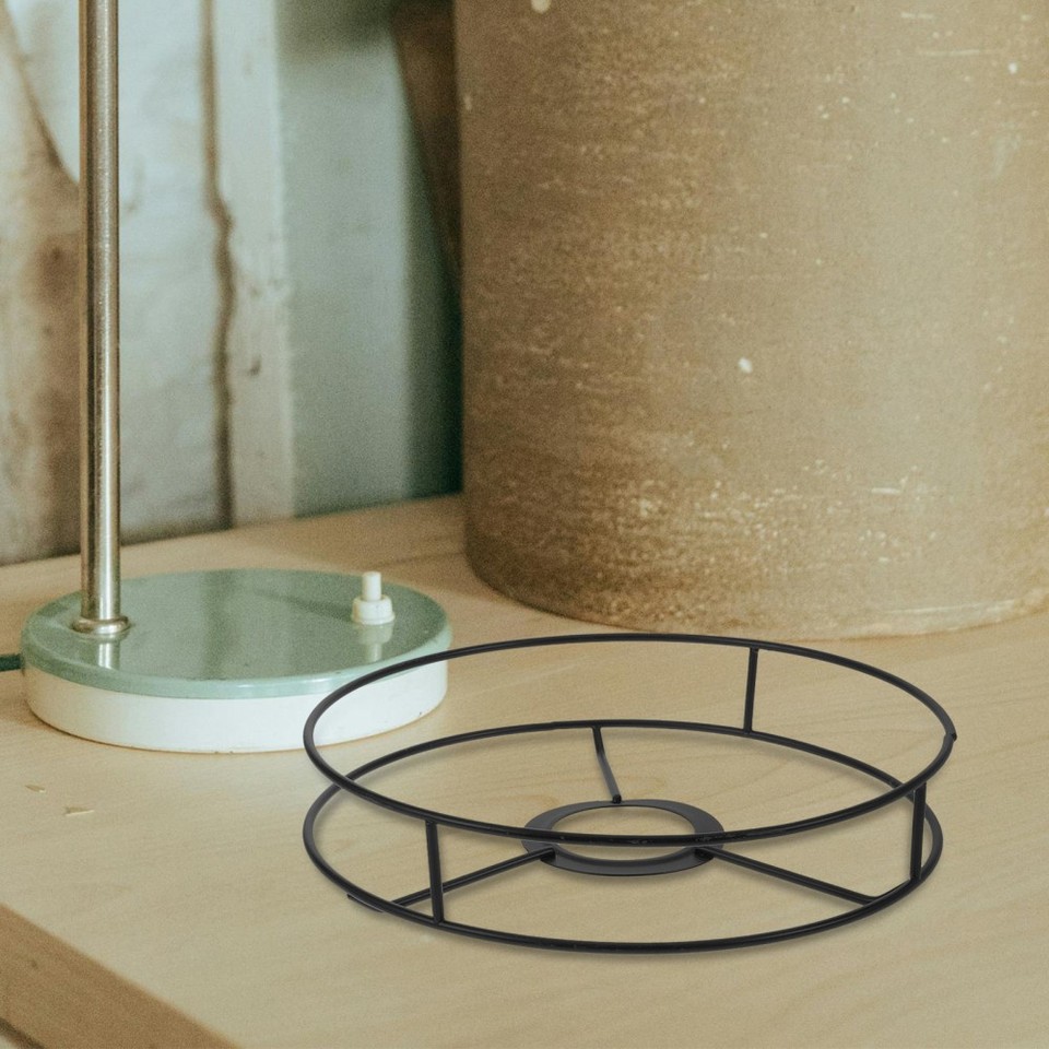 Round Light Stand Iron Wire Lampshade Frame Metal Frames Bracket | eBay