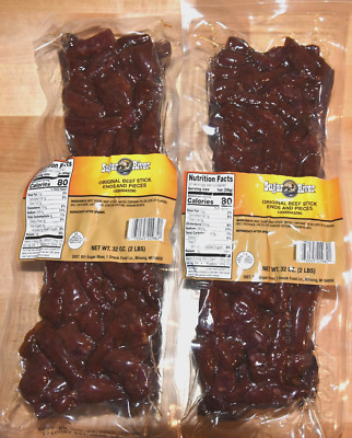 ORIGINAL Beef Stick Ends/Pieces BULK 4 Pounds (2x 2 lbs) Sugar River ...