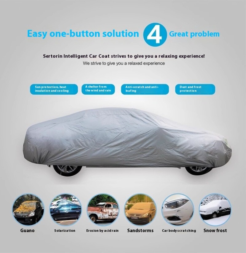 Automatic Car Protective Cover Remote Control Smart Sun Protection Heat ...