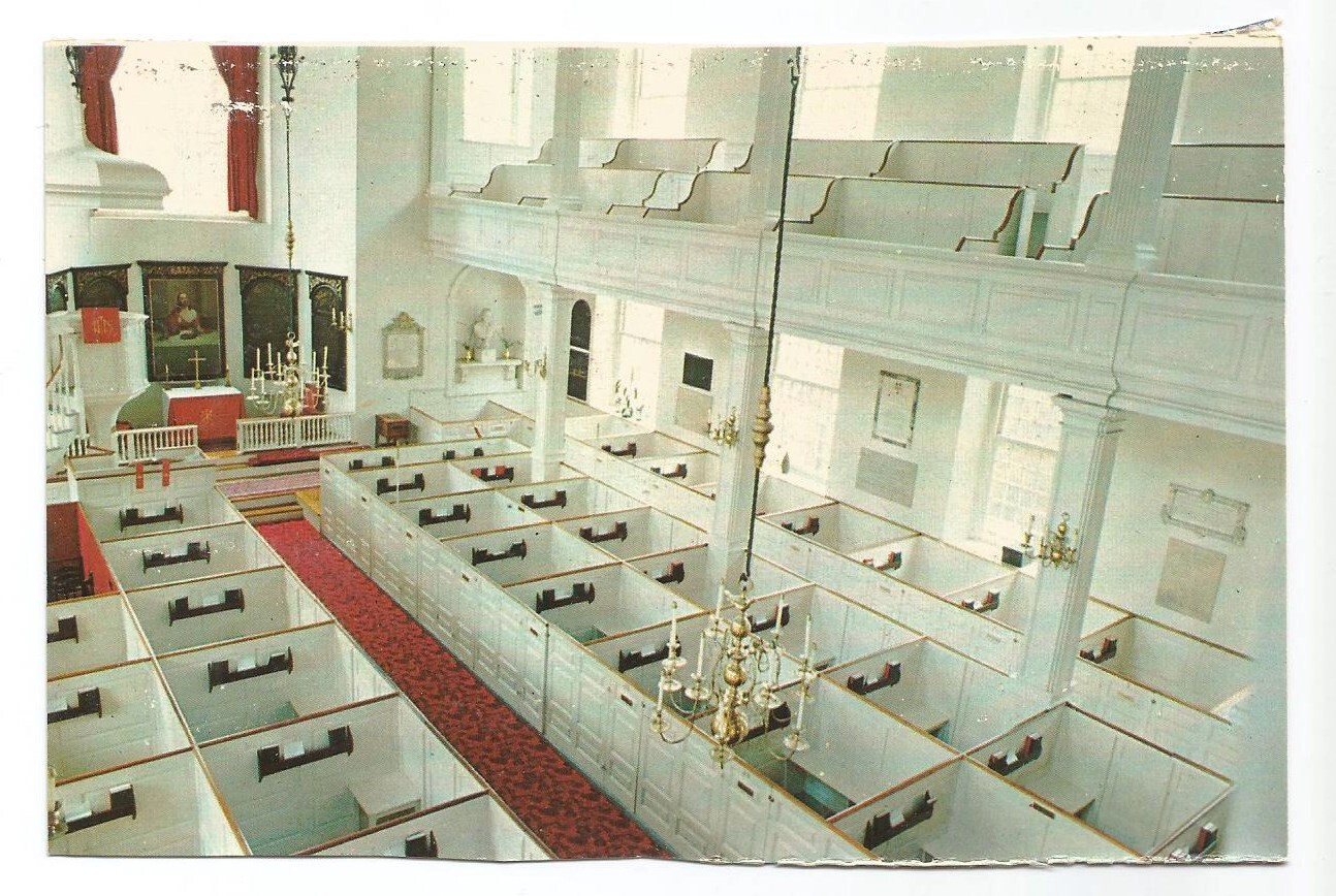 Boston MA Postcard Massachusetts Old North Church Box Pews | eBay