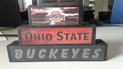 Ohio State Buckeyes 3PC free standing wood stackable signs football ...