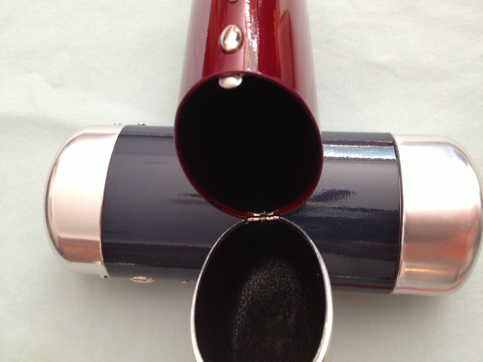 Eyeglass Case-Aluminum Metal, Push-Button Flip-Open Top 6 x 2.25 x 1.5 ...