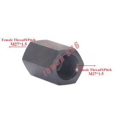 Steel M27 M27x1.5 Hex Nut Female Threaded Connector Adapter Coupling ...