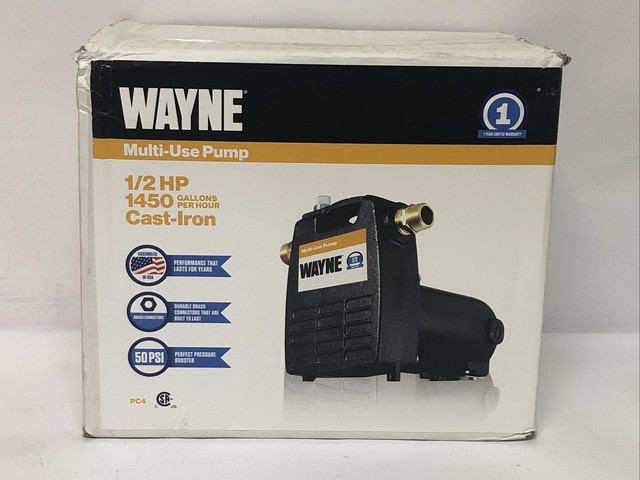 Wayne Pumps Pc4-55832 1 2 Hp Portable Cast-iron Transfer Pump for sale ...