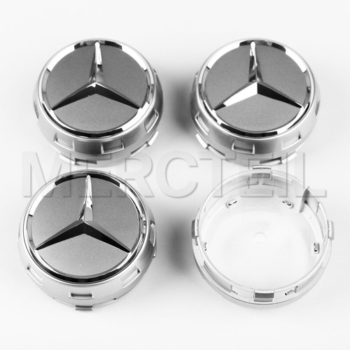 4 x Mercedes-Benz Set of Silver Center Wheel Caps A0004000900 | eBay