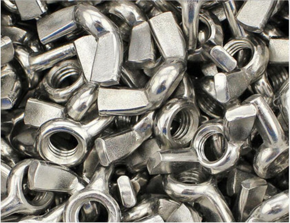 304/316/SUS Stainless Steel Butterfly Nut Lock Wing Nuts M3 M4 M5 M6 M8 ...