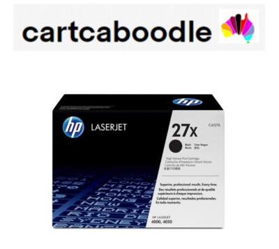 HP C4127X Genuine OPEN BOX HP 27X Black Toner - for HP 4000 4050 | eBay ...