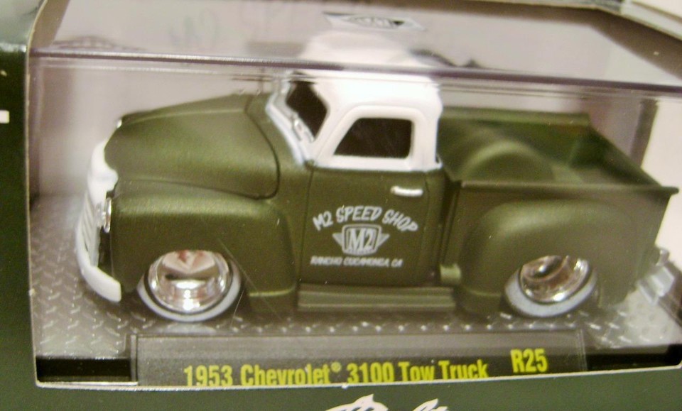 1953 '53 CHEVY 3100 TOW TRUCK M2 MACHINES GROUND POUNDERS R25 DIECAST ...