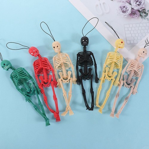 Halloween Tricky Human Skeleton Body Bones Model Funny Tricks Keychain ...