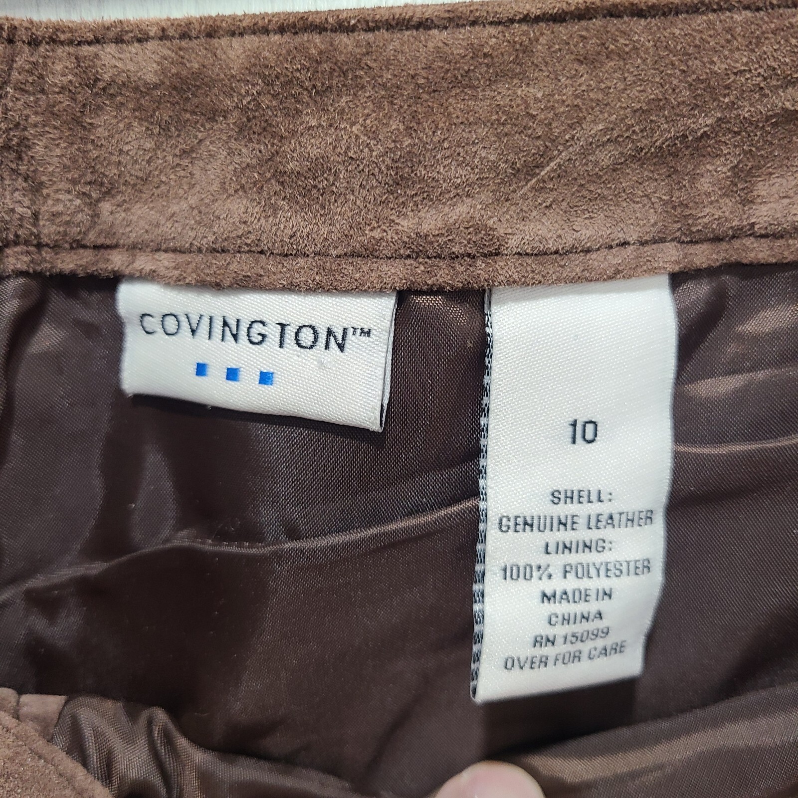 Covington Genuine Leather Pants Brown Color Woman’s S… - Gem