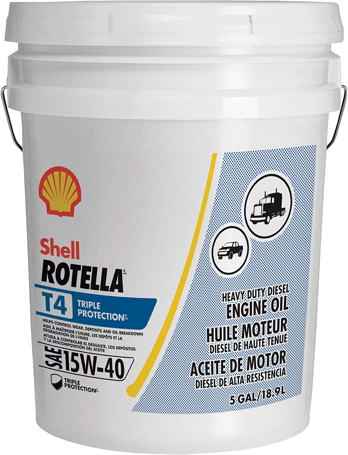 Shell Rotella T4 Triple Protection Diesel Engine Oil 15W-40 Fast Ship 5 ...
