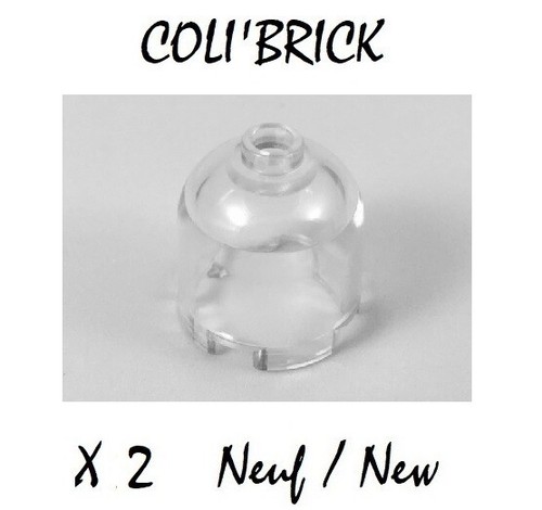 Lego 30151 - 2x briques / Round 2x2x1 2/3 dome top - Trans Clear ...