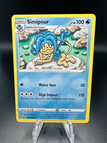 Pokemon TCG - Simipour 42/189 - Darkness Ablaze 2020 | eBay