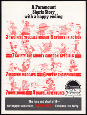 PARAMOUNT SHORTS__Original 1964 Trade print AD / promo__POPEYE_Swifty ...