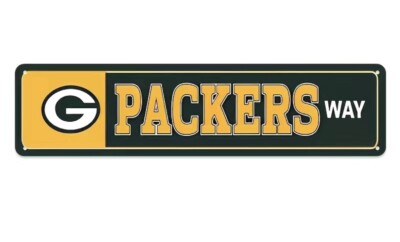 Green Bay Packers Street Sign NEW!Aprox. 4" X 16 "Packers Ave" Man Cave ...