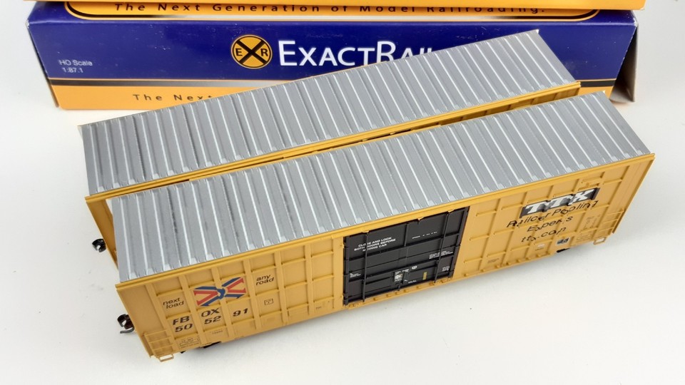 EXACTRAIL TRINITY 6275 BOX CARS X 2 RAILBOX TTX FBOX VERY GOOD BOXED HO ...