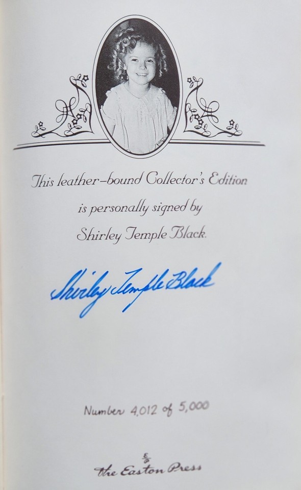 SHIRLEY TEMPLE BLACK Autobiography CHILD STAR Signed | eBay