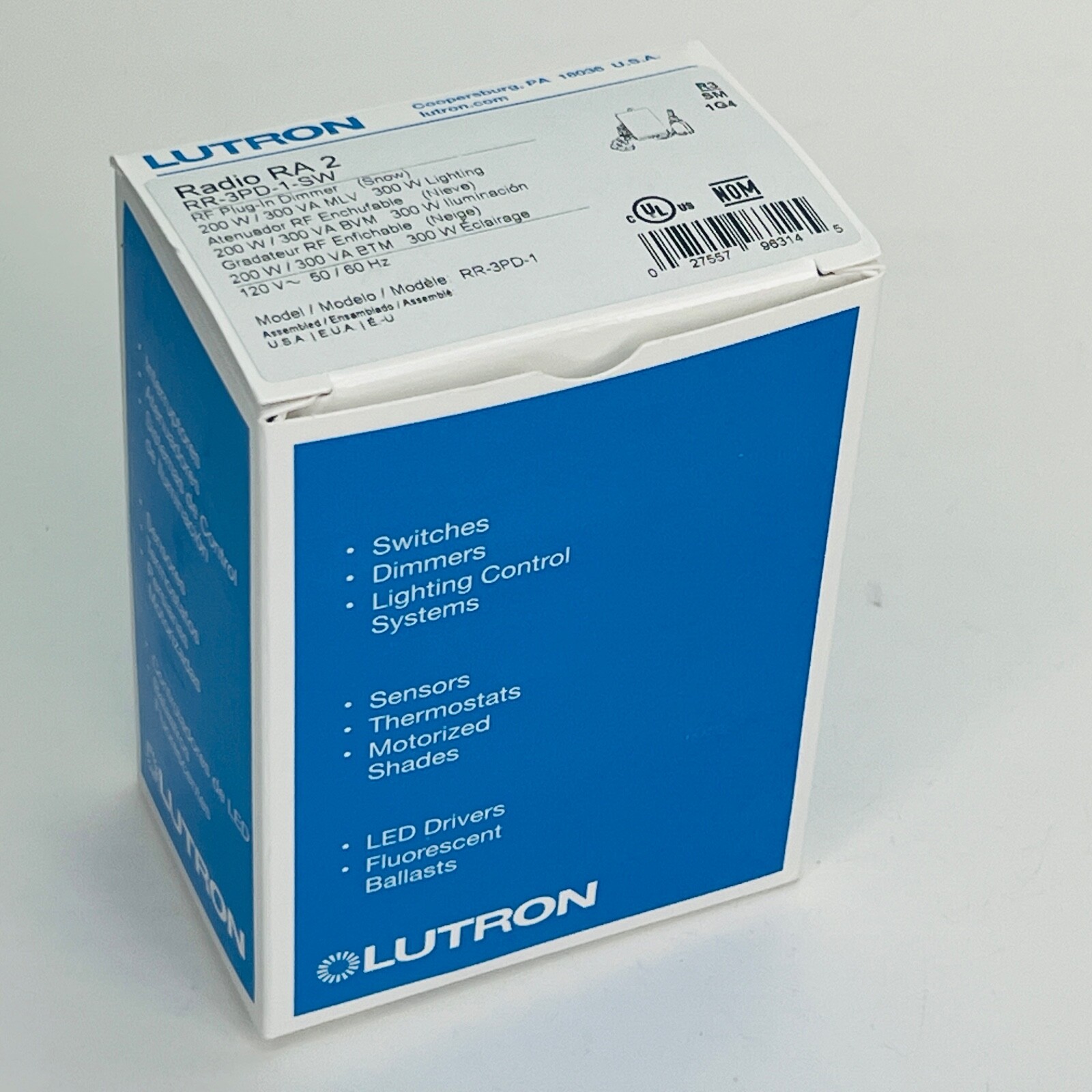 Lutron Radio Ra 2 RR-3PD-1-SW RF Plug In Table Top Dimmer - NEW ...