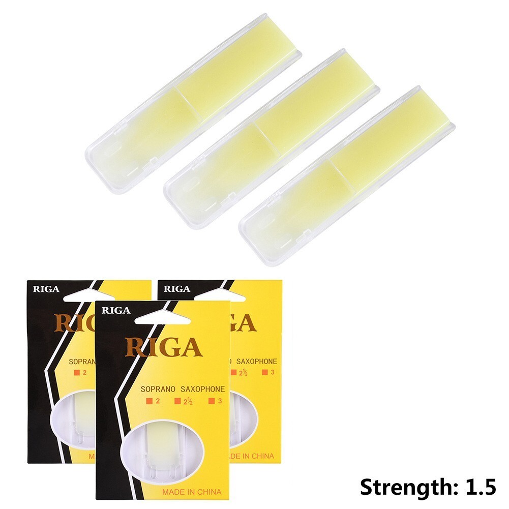 Saxophone Resin Reeds with Plastic Cover 3pcs Pack Strength 1 5 2 0 2 5 ...