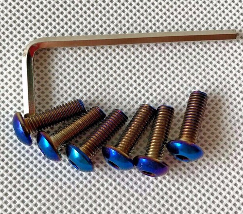 6pcs Steering Wheel Bolts Burnt Blue Screw Kit For Momo Nardi Sparco ...