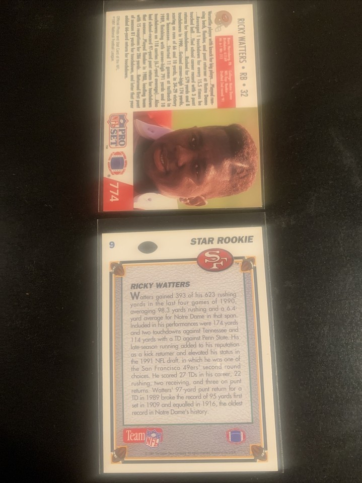 Ricky Watters 1991 rookie card lot Rc | eBay