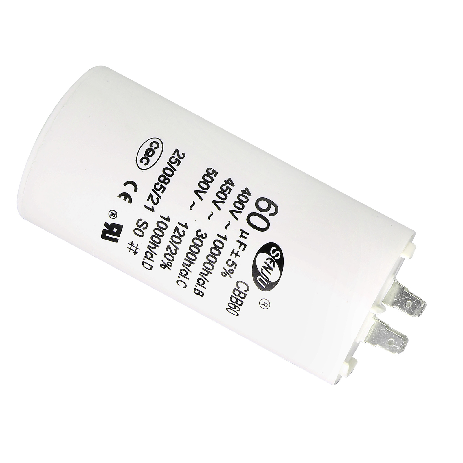 CBB60 Run Capacitor 60uF 450V AC Double Insert 50/60Hz Cylinder ...