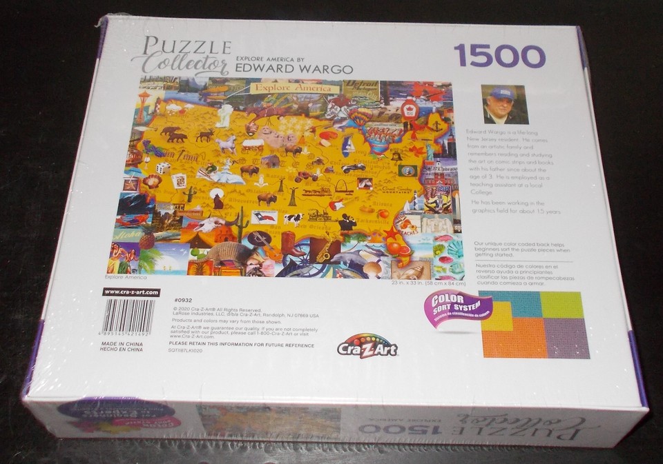 NEW SEALED Edward Wargo Puzzler Collector 1500 Pc Jigsaw Puzzle Explore ...