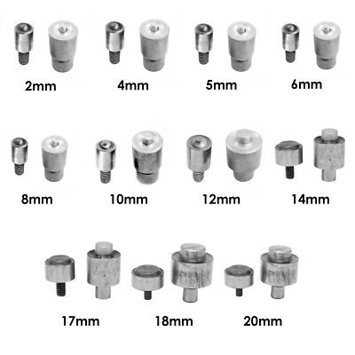 2mm to 20mm Eyelet Grommet Setting Tool Die Set for Blue Hand Press ...