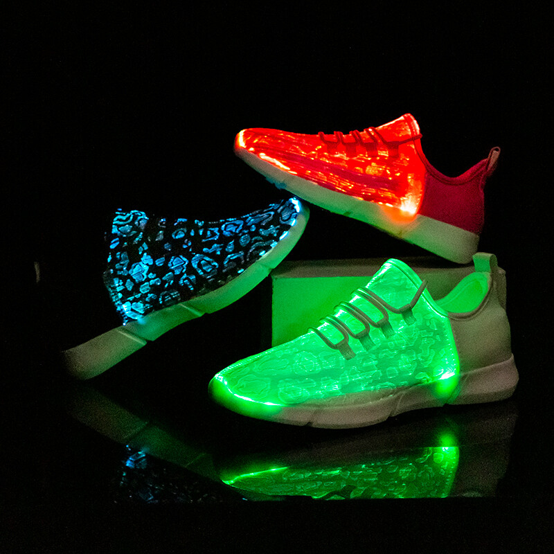 Adults Fiber Optic LED Light up Seakers RGB Led Shoes Party Dancing ...
