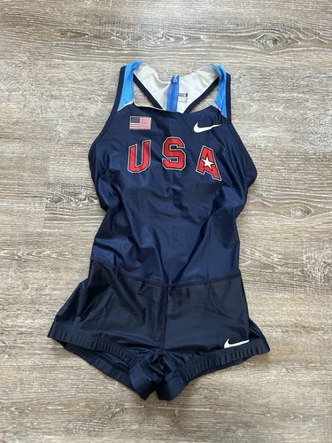 NEW USATF USA Track & Field Speedsuit Singlet NIKE Running Bodysuit ...