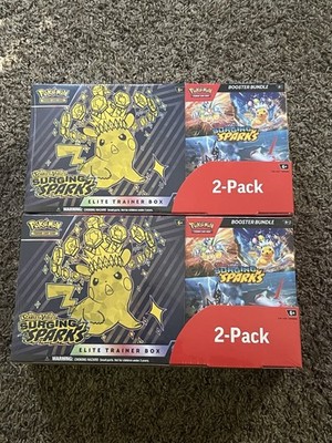Pokémon Surging Sparks Elite Trainer Box/Booster Bundle Costco 2-Pack ...