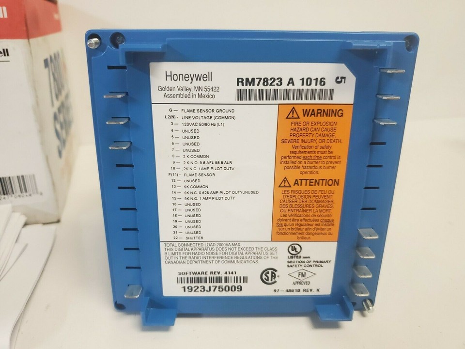 New Honeywell RM7823 A 1016 RM7823A1016 Burner Control SPOT STOCK | eBay