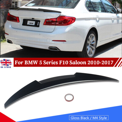 M4 STYLE REAR SPOILER GLOSS BLACK BOOT LIP WING FOR BMW 5 SERIES F10 ...