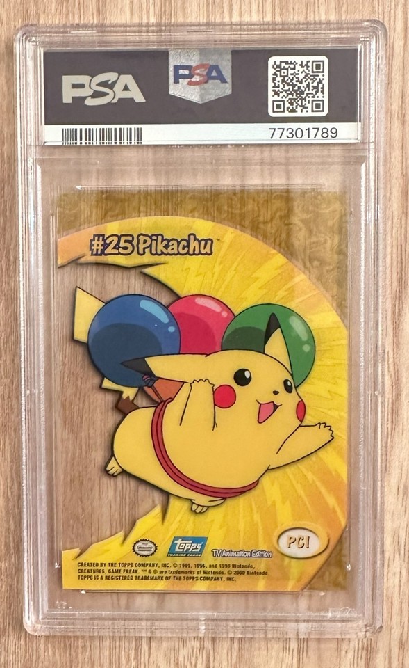 2000 TOPPS Pokemon Pikachu TV Animated Clear Cards PSA 10 PSA Cert ...