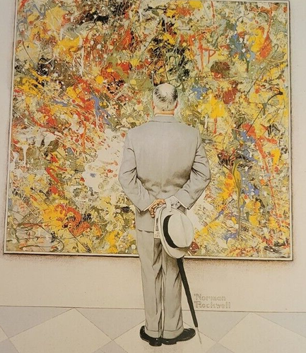 THE ART CONNOISSEUR (Pollack style) by Norman Rockwell SEP 1962 Cover ...