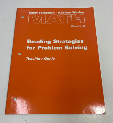 Reading Strategies for Problem Solving - Teaching Guide - Grade 4 | eBay