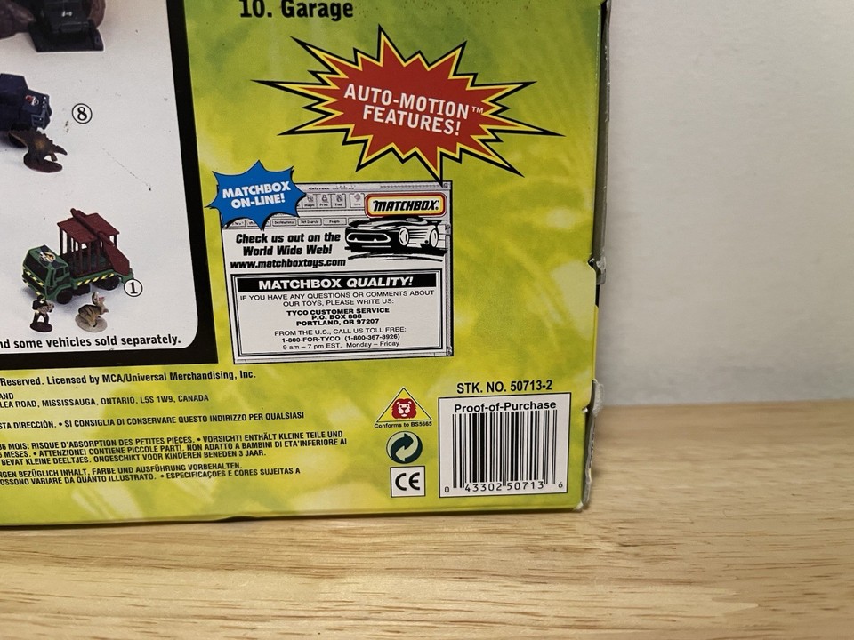 Matchbox The Lost World Jurassic Park Rage Rig Stegosaurus Action ...