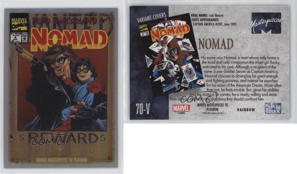 2024 Upper Deck Marvel Masterpieces '92 Variant Cover Rainbow Nomad #70 ...