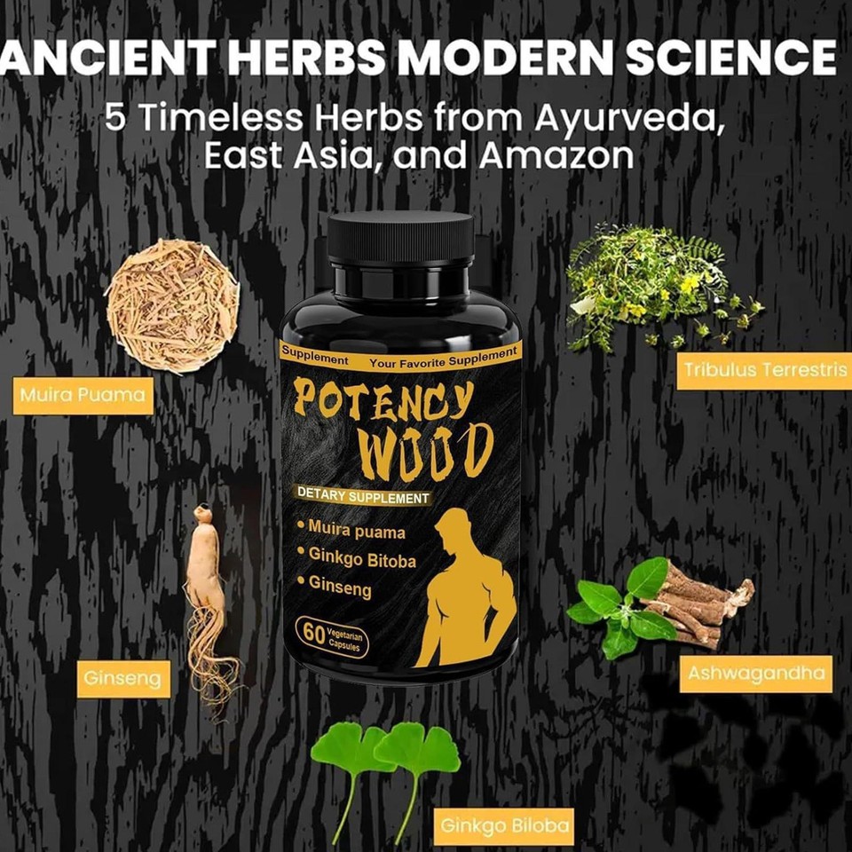 Potency Wood Ginseng Ashwagandha Ginkgo Tribulus | Herbal Supplements ...