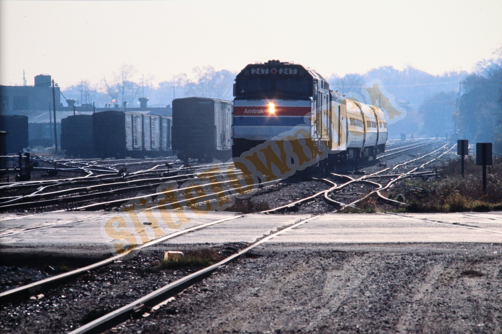 Vtg 1977 Train Slide 247 AMTK Amtrak Engine X4F008 | eBay