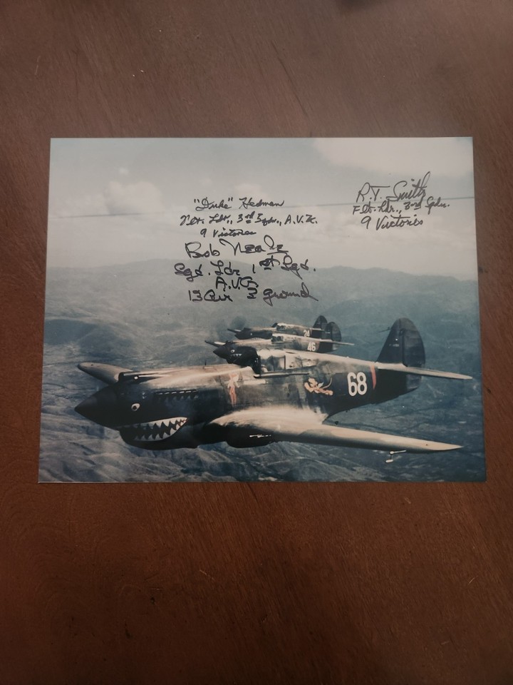 The Flying Tiger Aces RT Smith, Bob Neal, & "Duke" Hedman Signed 8x10 ...