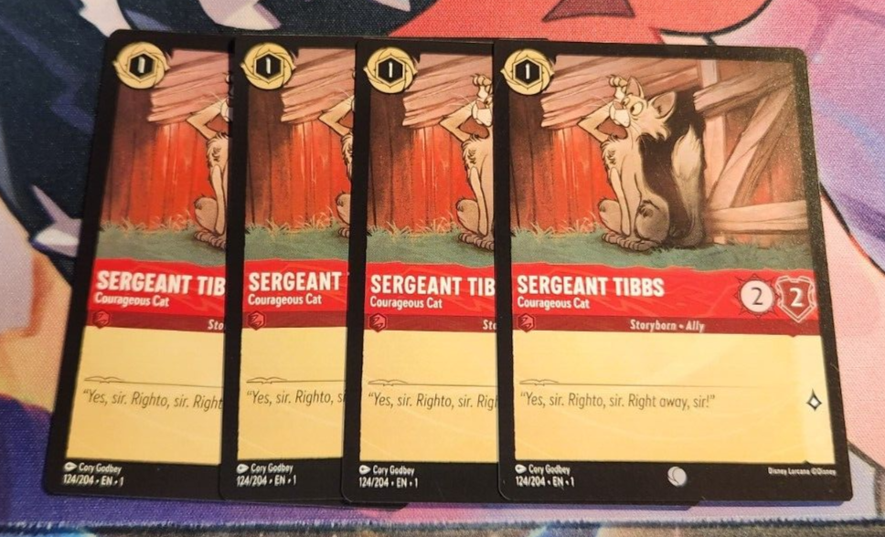 x4 Playset Disney Lorcana First Chapter SERGEANT TIBBS Ruby 124/204 | eBay